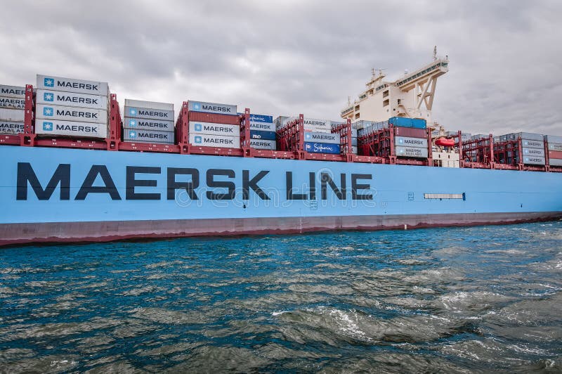 Maersk Container Ship in Poland Editorial Photo - Image of vessel ...