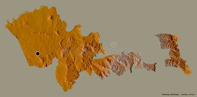 Mafeteng District Districts of Lesotho, Kingdom of Lesotho Map Vector ...