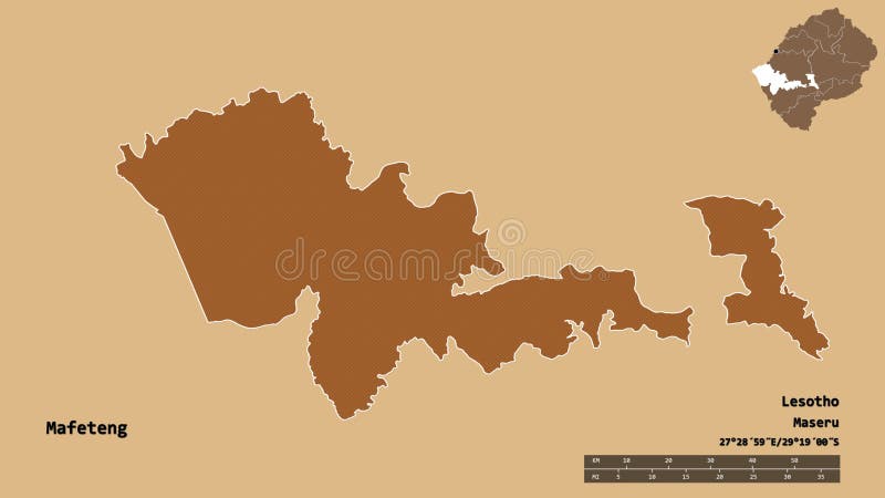 Mafeteng, District of Lesotho, Zoomed. Pattern Stock Illustration ...
