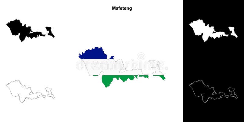 Mafeteng outline map stock vector. Illustration of mafeteng - 356532286