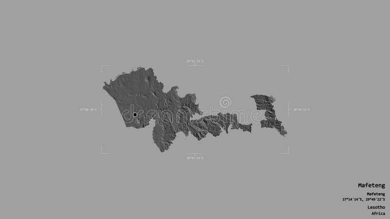 Mafeteng - Lesotho. Bounding Box. Bilevel Stock Illustration ...