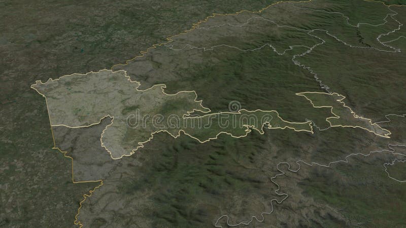Mafeteng, Lesotho - Outlined. Satellite Stock Illustration ...