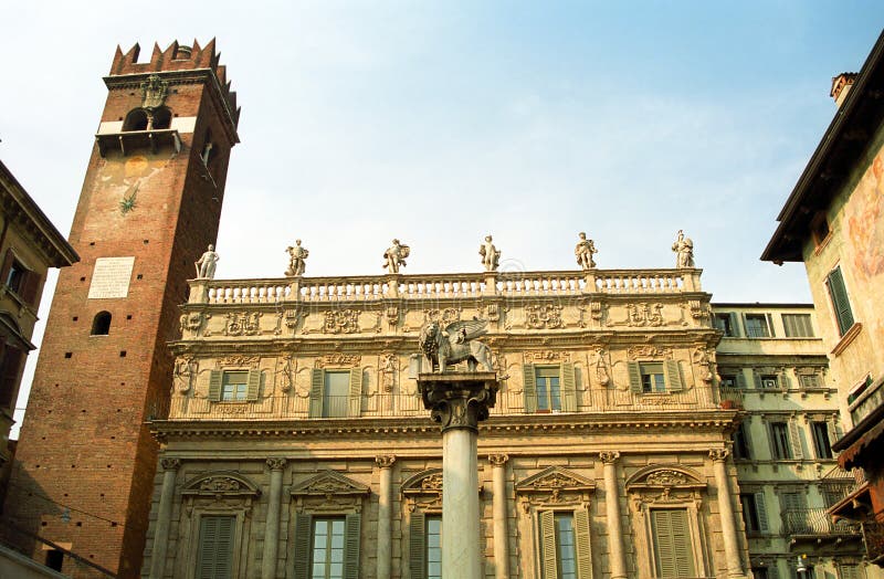 Maffei Palace in Verona in Italy Stock Image - Image of buildings ...