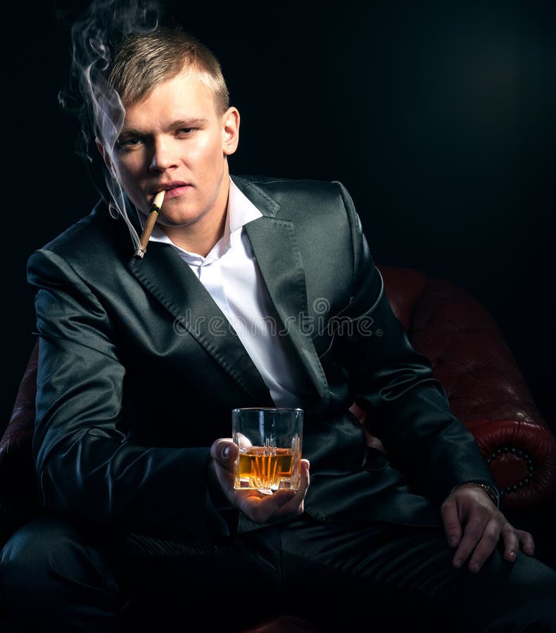 Mafia Boss in the Red Chair Stock Image - Image of contemplation ...