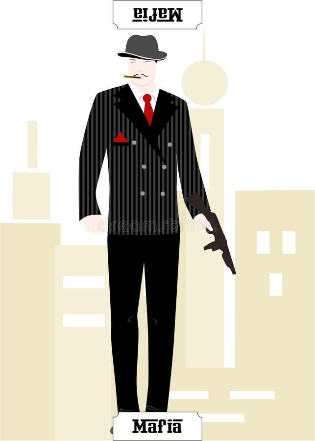 Mafia card Mafia stock vector. Illustration of game - 100064952