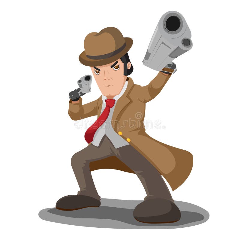 Mafia Character Cartoon Pose Isolate Vector Stock Vector - Illustration ...