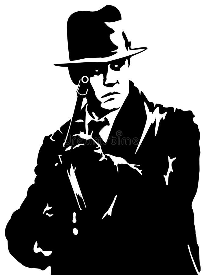 Drawing - the Gangster - a Mafia Stock Vector - Illustration of drawing ...