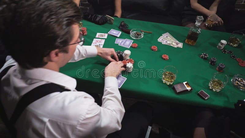 Mafia Playing Poker at the Table Stock Video - Video of casino, chips ...
