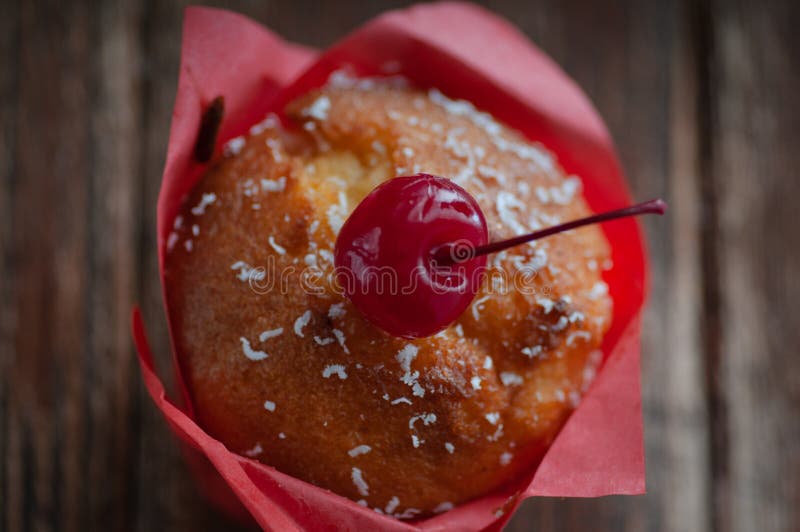 Mafina with Cherries in a Red Wrapper. Stock Image - Image of colors ...