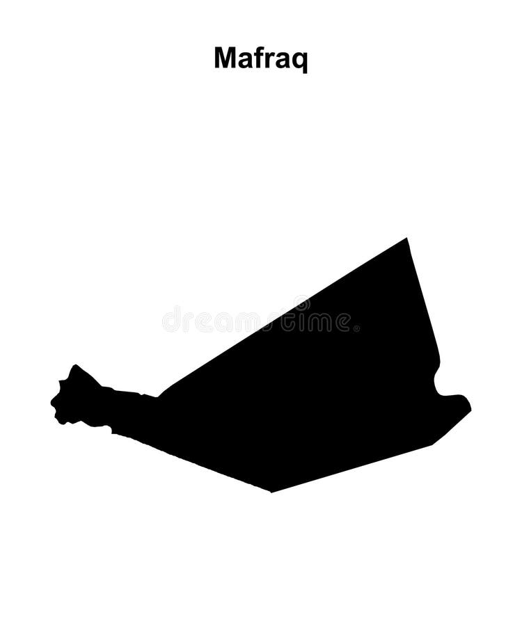 Mafraq outline map stock illustration. Illustration of vector - 360467644