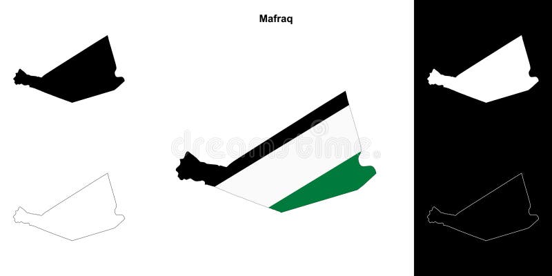 Mafraq outline map stock illustration. Illustration of mafraq - 324052426
