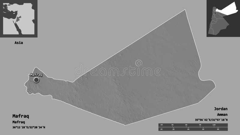 Mafraq, Province of Jordan,. Previews. Bilevel Stock Illustration ...
