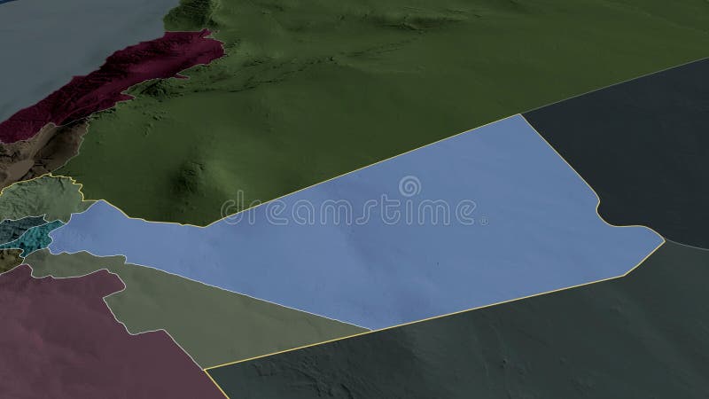 Mafraq, Jordan - Highlighted. Administrative Stock Illustration ...