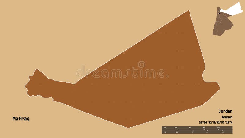 Mafraq, Province of Jordan, Zoomed. Pattern Stock Illustration ...