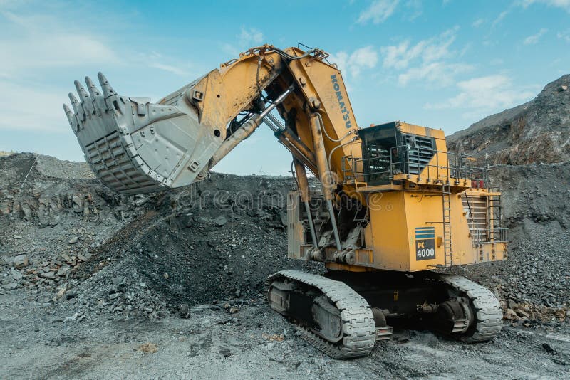 The Work of Mining Machinery. Editorial Stock Image - Image of wheels ...