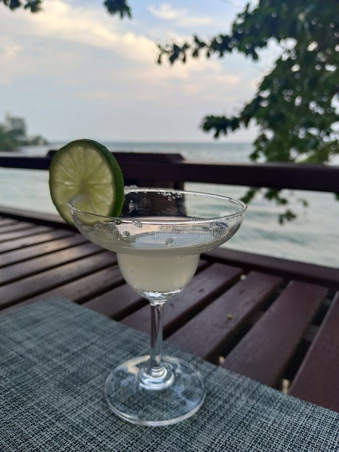Magarita Cocktail on the Table Stock Photo - Image of bottle, glass ...