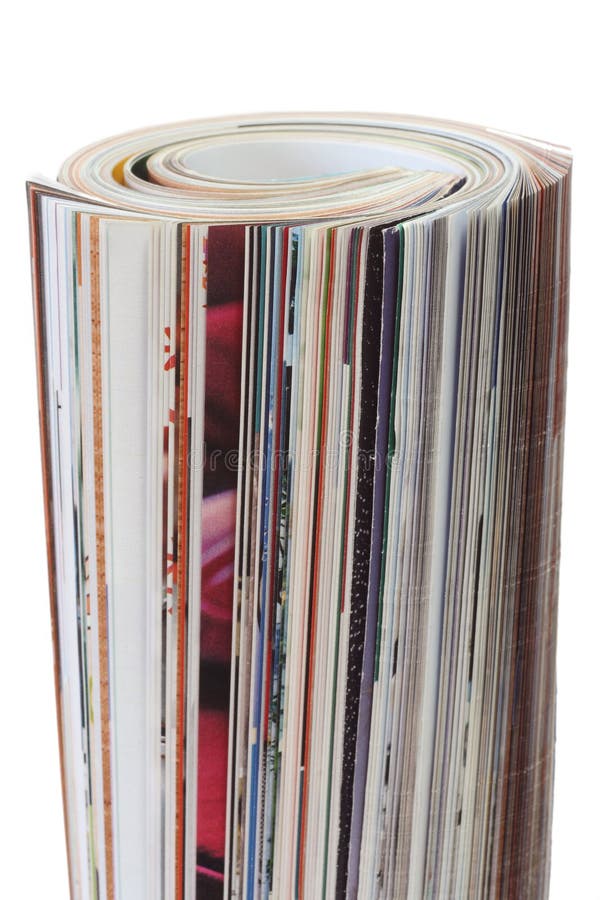 Isolated magazine roll. stock image. Image of magazine - 131235