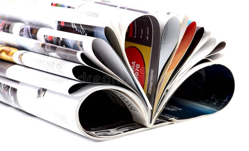 Folded magazine stock photo. Image of isolated, education - 11709300