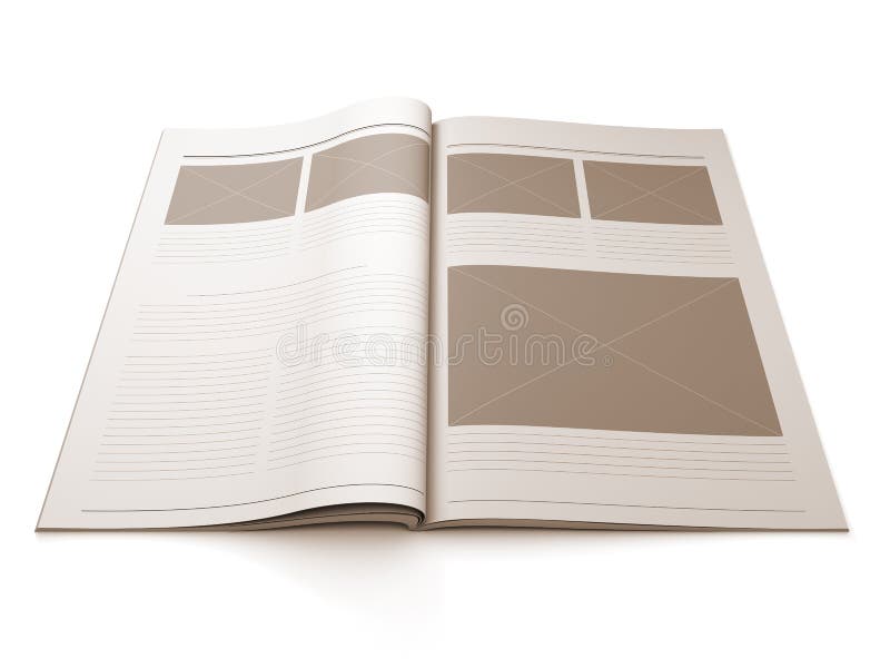 Magazine Blank Page Template for Design Layout. Stock Vector ...