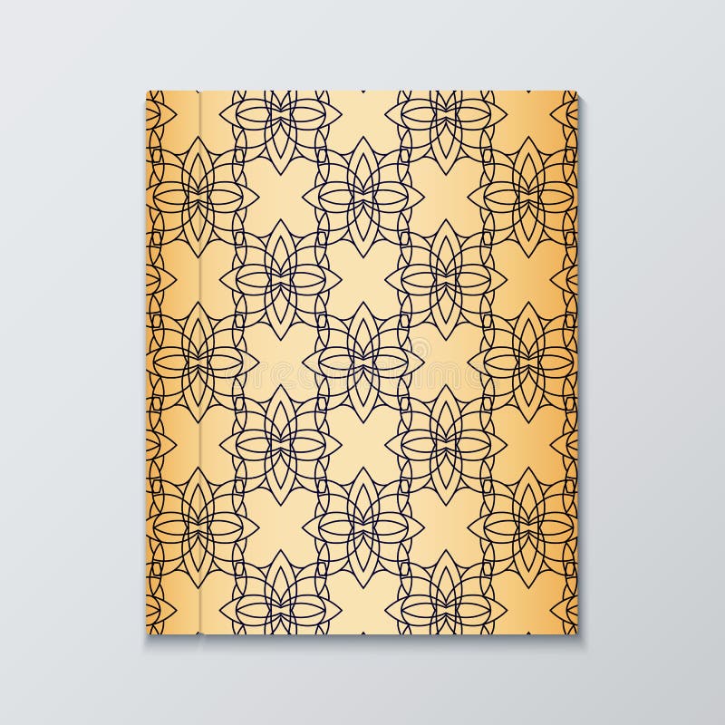 Magazine Cover with Geometric Patterns. Cover Page Template . Stock ...