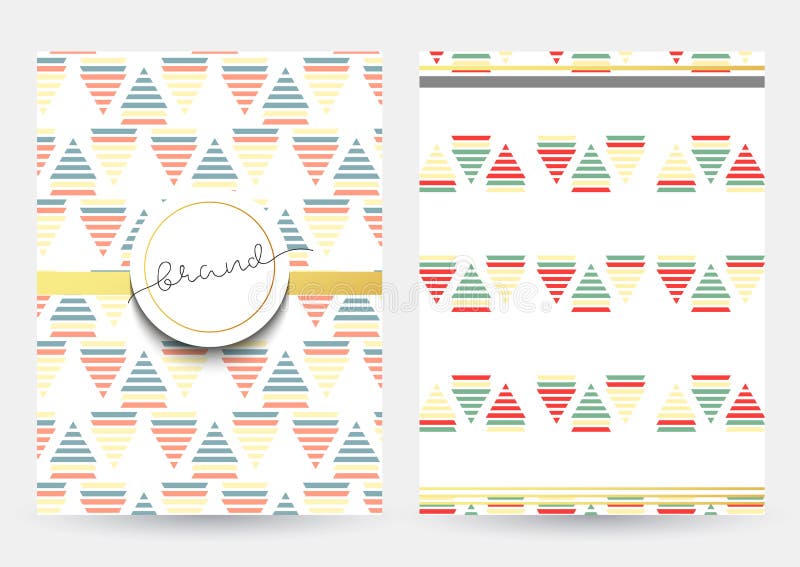 Magazine Cover with Geometric Patterns. Magazines Page Template . Stock ...