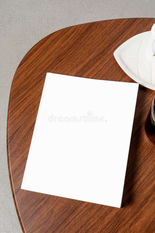 Magazine Cover Mockup, Magazine on Coffee Table Top View Stock Image ...
