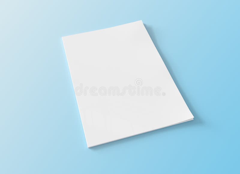 Magazine Cover Mockup Isolated on Blue Background 3d Rendering Stock ...
