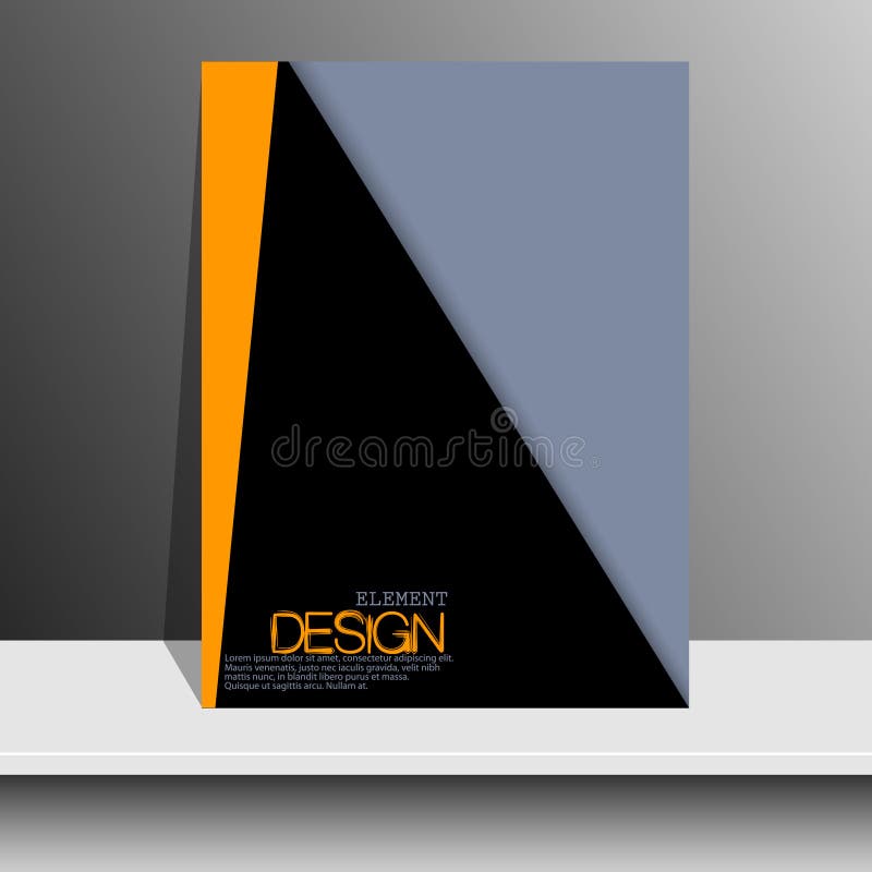 Magazine Cover with Pieces Colored Paper. for Book Stock Vector ...