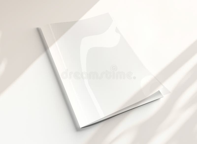 Magazine Cover with Soft Shadows Mockup. Blank Template of a Catalog on ...