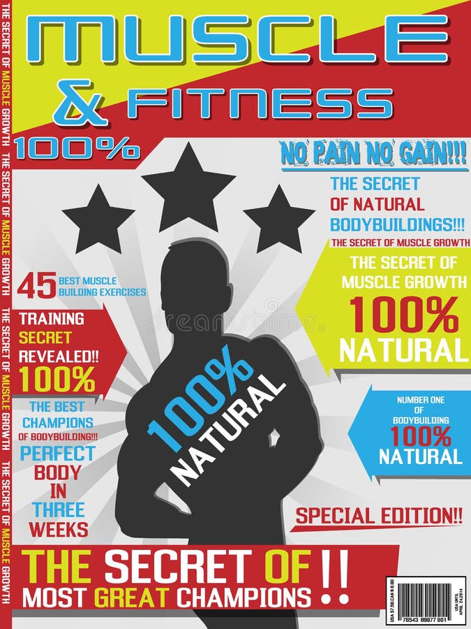 MAGAZINE COVER TEMPLATE BODYBUILDING Stock Vector - Illustration of ...