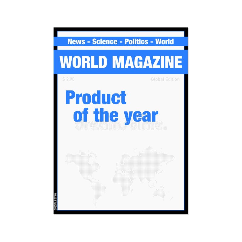 Magazine cover template stock vector. Illustration of blank - 298049251