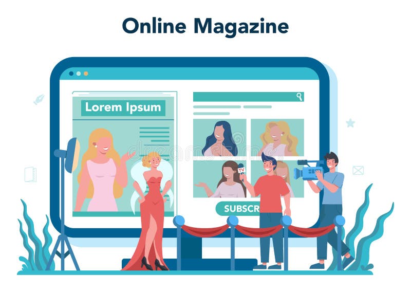 Magazine Editor Online Service or Platform. Journalist and Designer ...