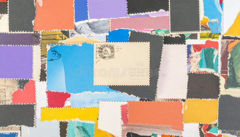 Magazine Fragments Layered, 1960s Pop Art. Generated Image Stock Image ...