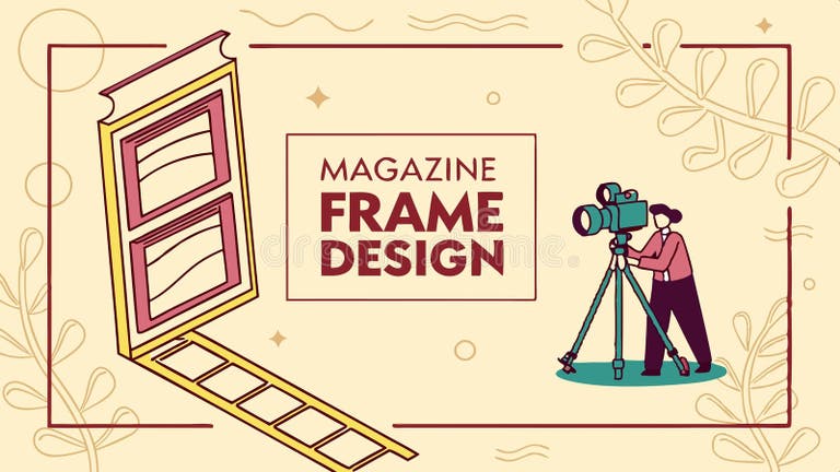 Magazine Frame Design Concept, Layout Template, Editorial Vector Design ...