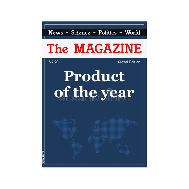 Magazine Front Cover Template Stock Vector - Illustration of isolated ...