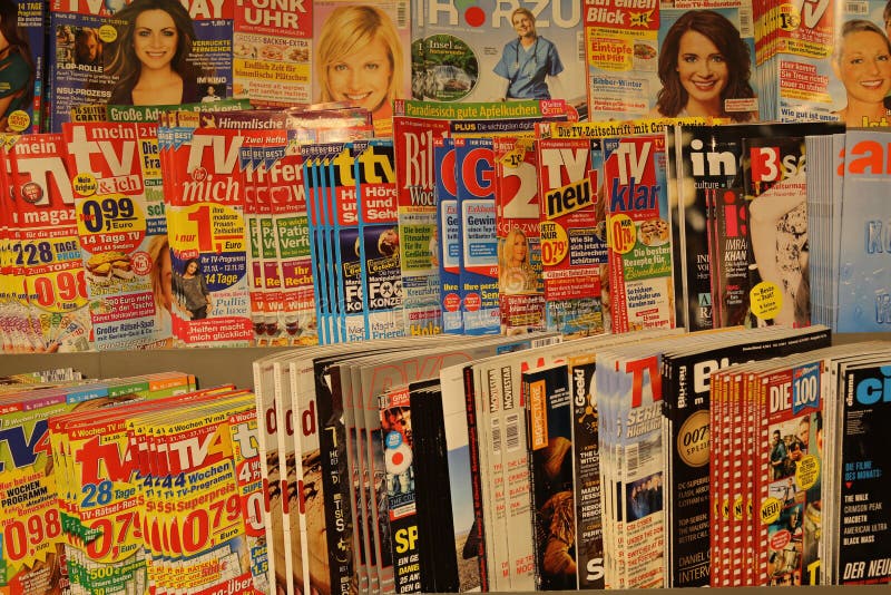 Magazine in German Store Shelf Editorial Stock Image - Image of fashion ...