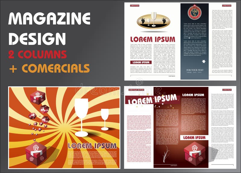Magazine Layout Design Template Stock Vector - Illustration of layout ...