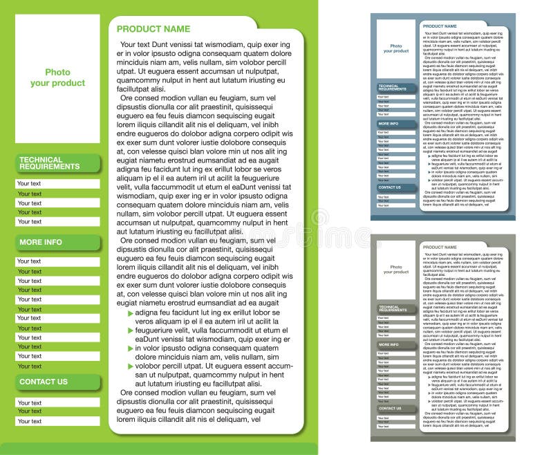 Magazine Layout Template 3 Color Pages Stock Illustrations – 1 Magazine ...