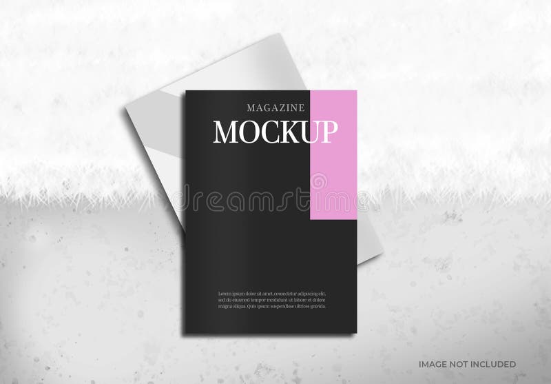 Magazine Mockup Template Layout on Gray Grunge Stock Illustration ...
