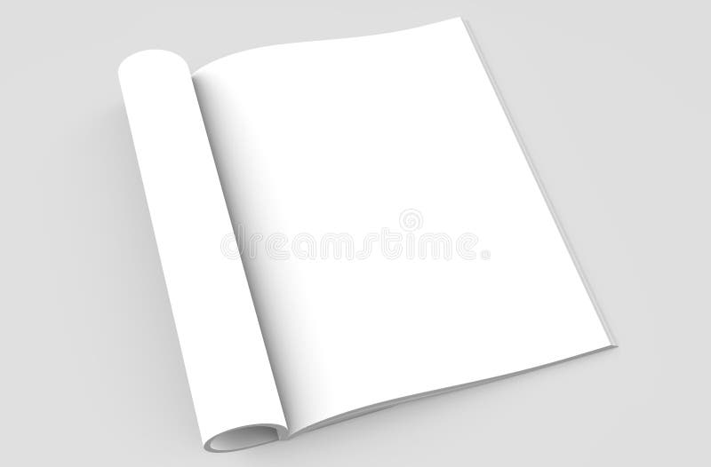 Magazine open stock illustration. Illustration of blank - 62752813