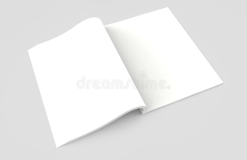 Magazine Open Page Book Blank Empty Sheet Stock Vector - Illustration ...
