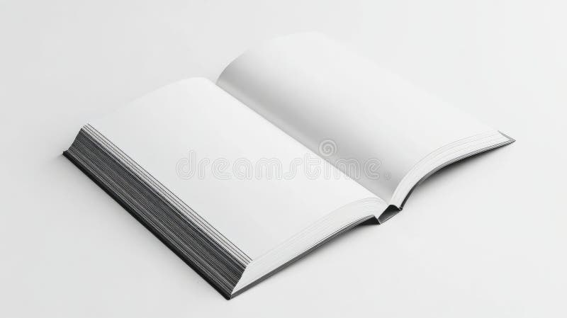 Magazine Right-hand Page Mockup on White Background Stock Image - Image ...