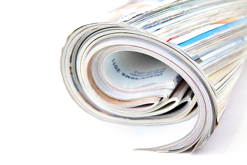 Magazine Roll stock image. Image of heap, folded, reading - 22096129