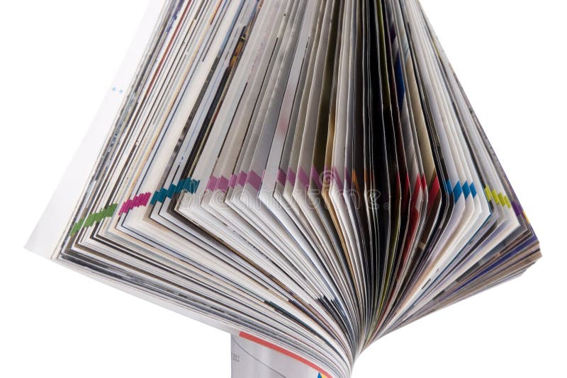 Magazine Roll Isolated on White Stock Photo - Image of global ...