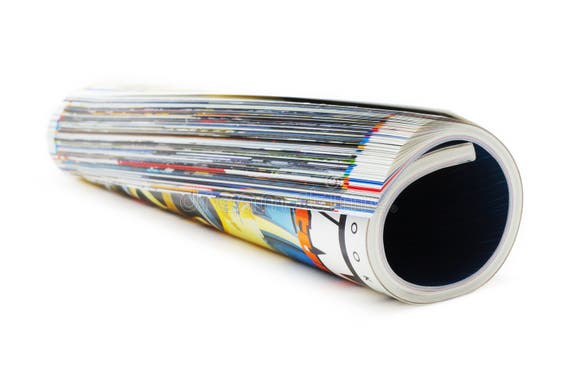 Magazine Roll (isolated on White) Stock Image - Image of isolated ...