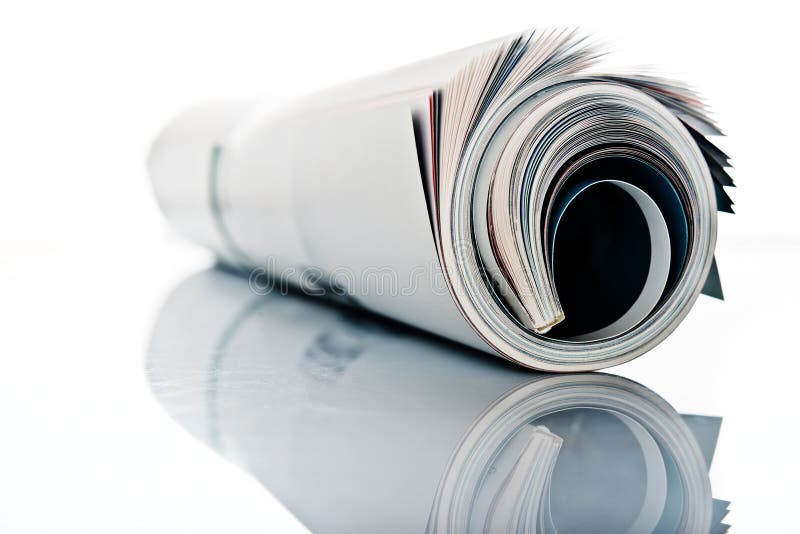 Rolled magazine stock image. Image of journal, idea, paperwork - 2346497