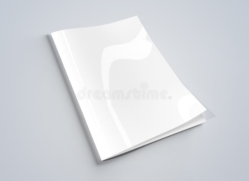 Magazine Soft Cover Mockup Isolated on Grey Background 3d Rendering ...