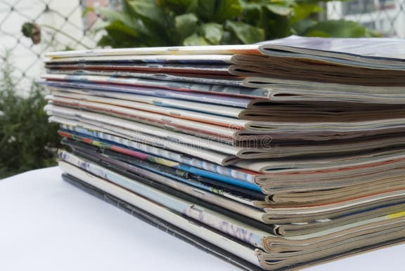 Magazine stack stock photo. Image of book, editorial, cover - 3982456