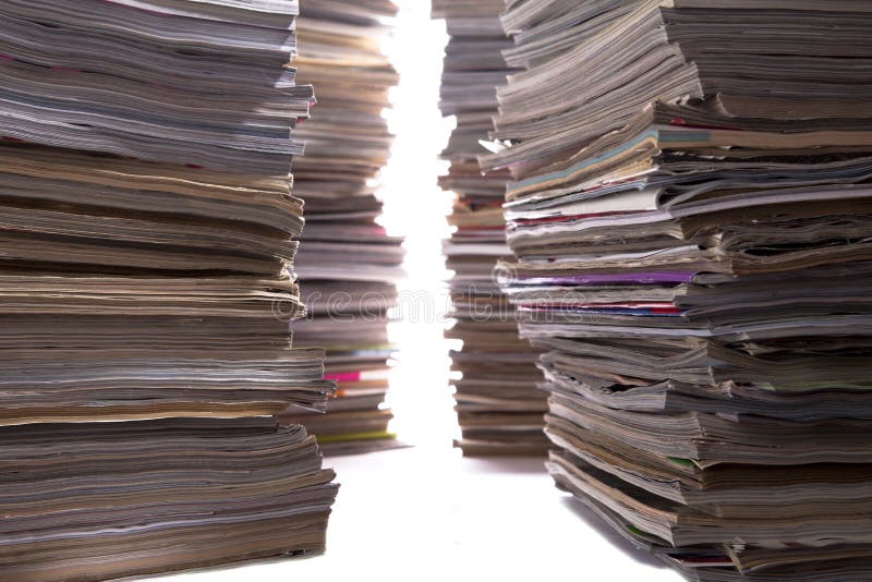 Magazine Stack Alley stock image. Image of garbage, stack - 32828665