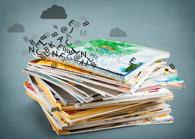 Magazine stock image. Image of white, recycling, document - 118921333